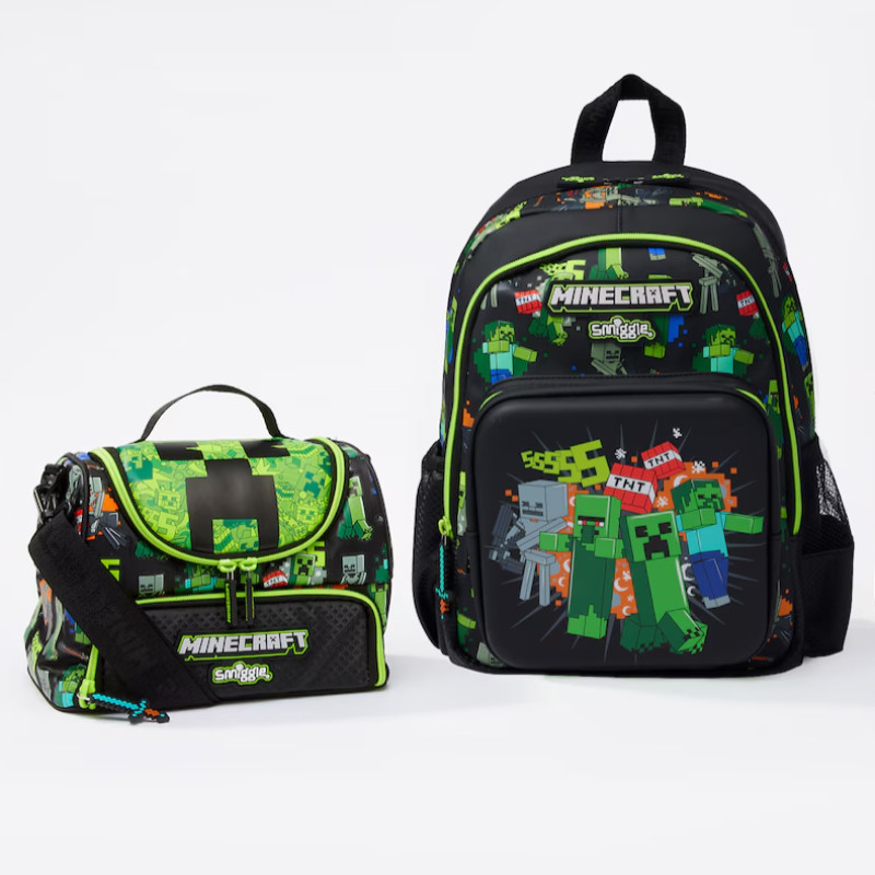 Australia smiggle School Bag Minecraft Pen Case Lunch Bag Series ...