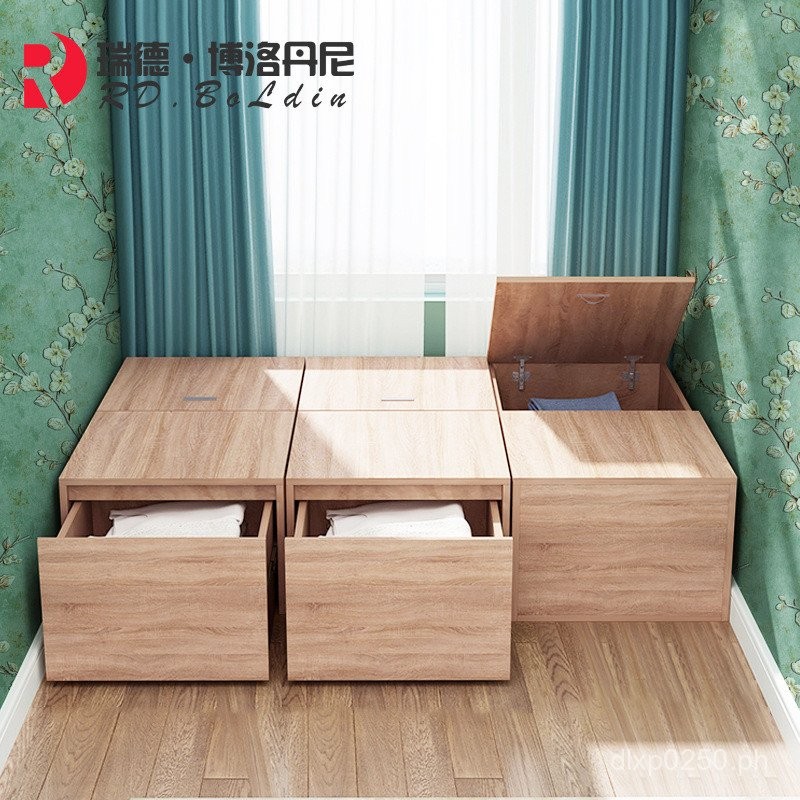 Tatami Single Small Apartment Drawer Bed Cube Bed Panel Bed Box Bed ...