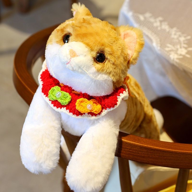 Simulation Kitten Cat Doll Cute Cat Doll Plush Toy Children Sleeping ...