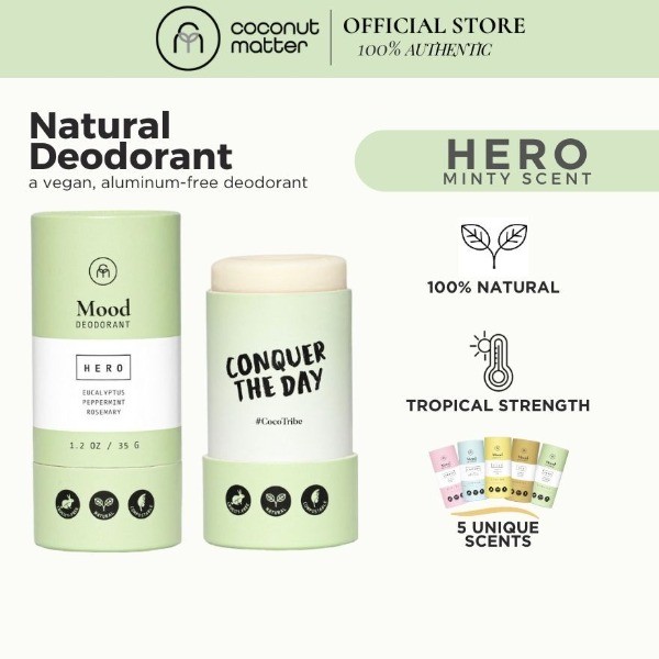 Coconut Matter Mood Natural Deodorant Hero 35g | Shopee Philippines