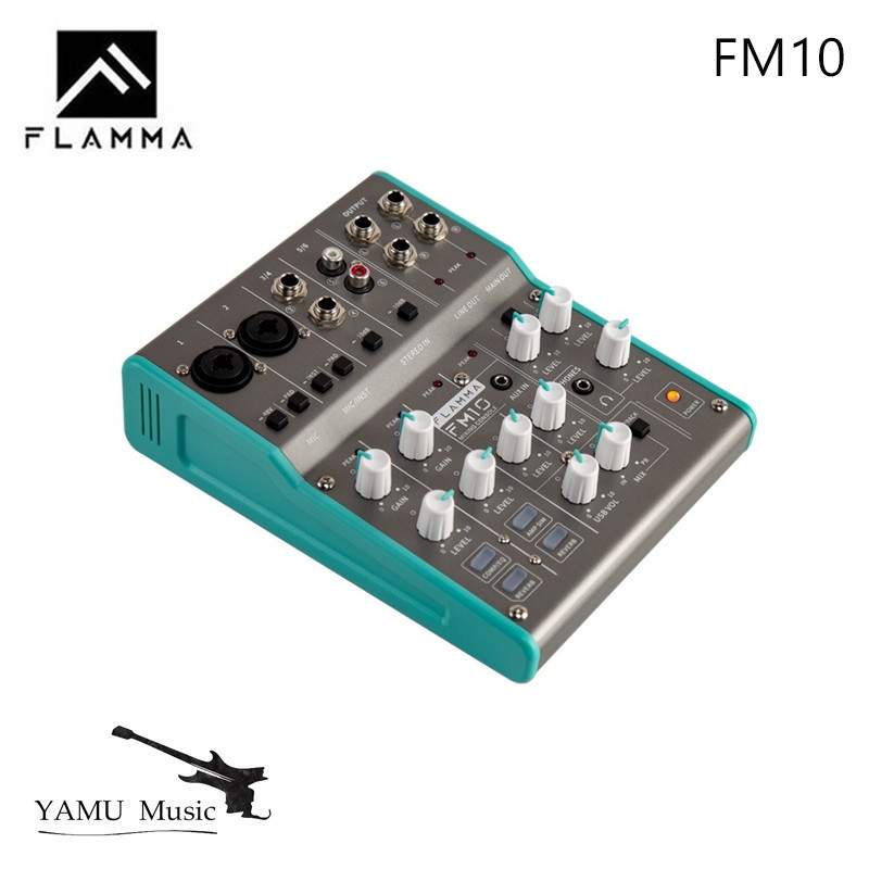 FLAMMA FM10 Digital Audio Mixer 6 Channel Mixing Console Sound Card USB ...