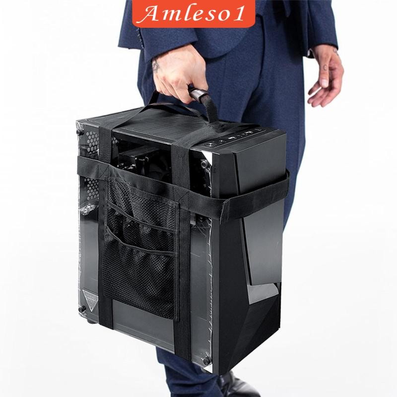 [Amleso1] PC Tower Carrying Strap Portable Oxford Cloth with Pockets ...