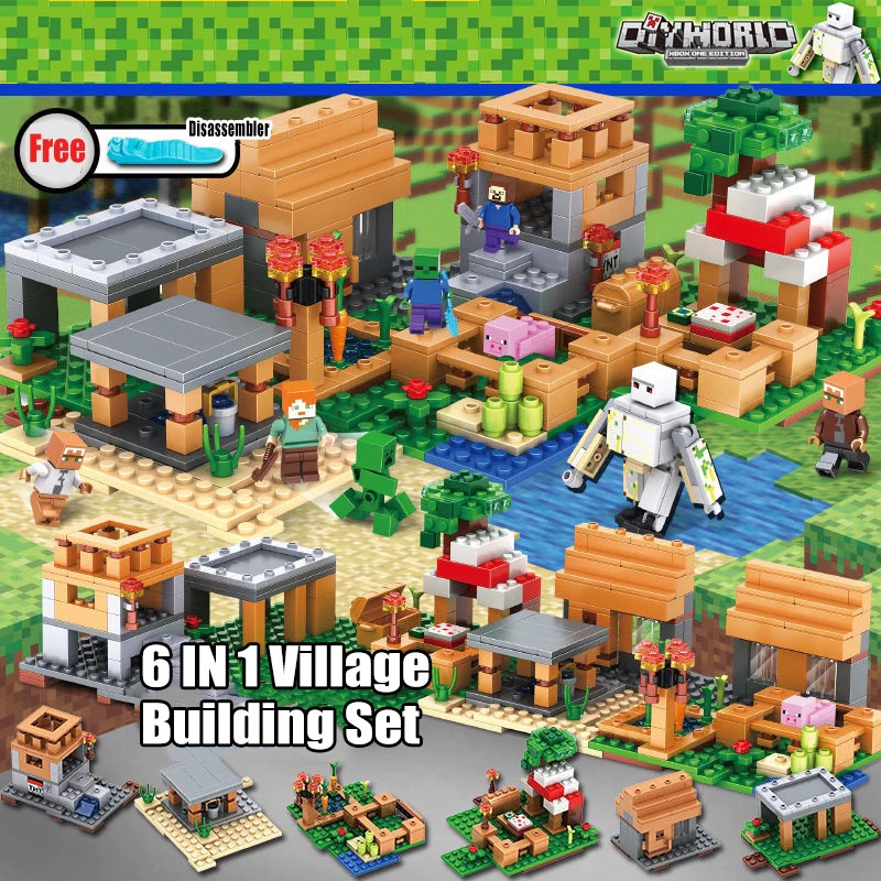 My World Building Block Set My World Village Set DIY Educational Toy 3D ...