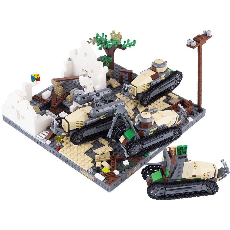 Moc Compatible Lego World War II French Army Lightweight Tank Renault ...