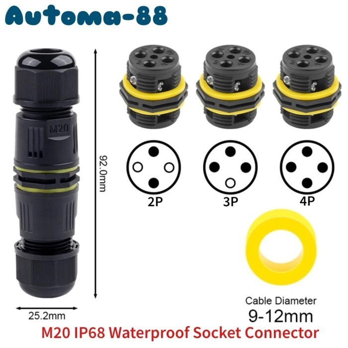 Md99 Waterproof 2 3 4 line cable connection socket can be dipped in water 4m - 2P | Shopee ...