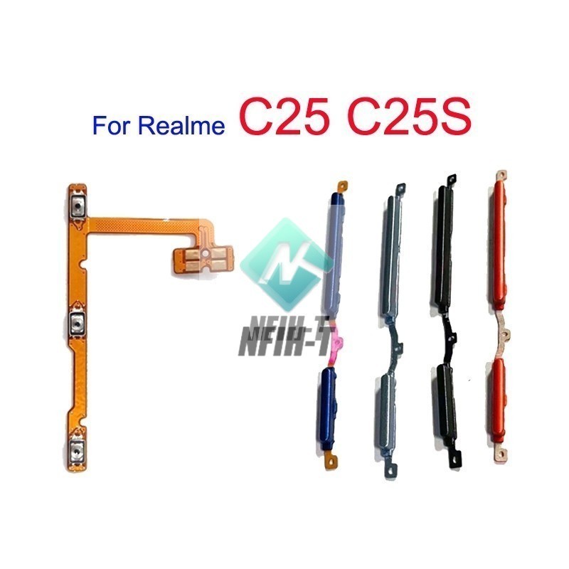 Power On Off Button Flex And Out Side Volume Up Down Button Flex For Realme C25 C25S | Shopee ...