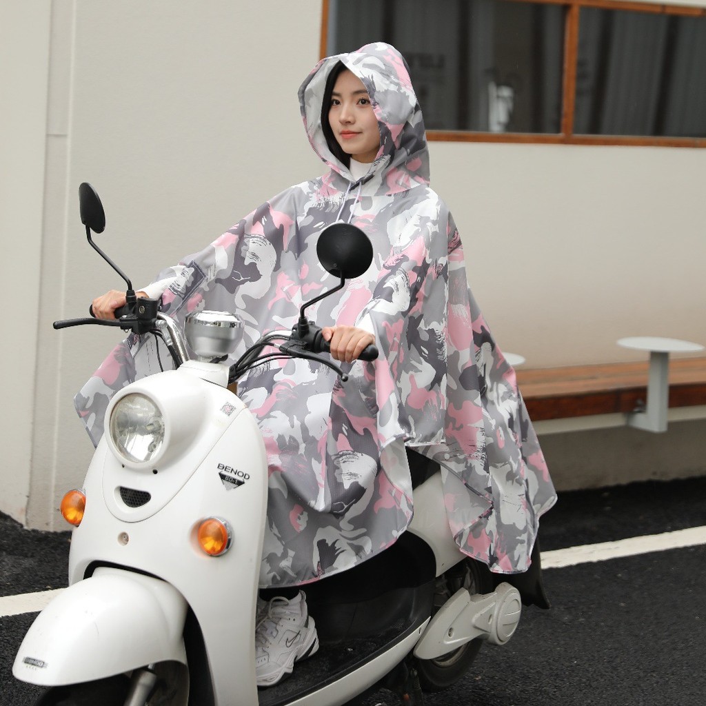 Japanese Korean Female Adult Cloak Raincoat Fashion Hiking Long Cycling ...