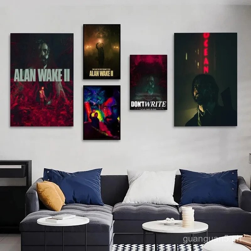Alan Wake 2 Horror Game Poster Poster Kraft Club Bar Paper Vintage ...