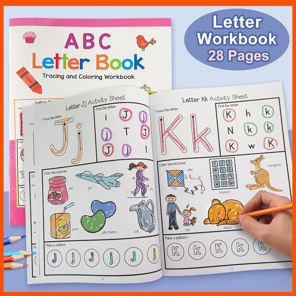 ABC Tracing Coloring Workbook for Kids Educational - Letter Hunt ...