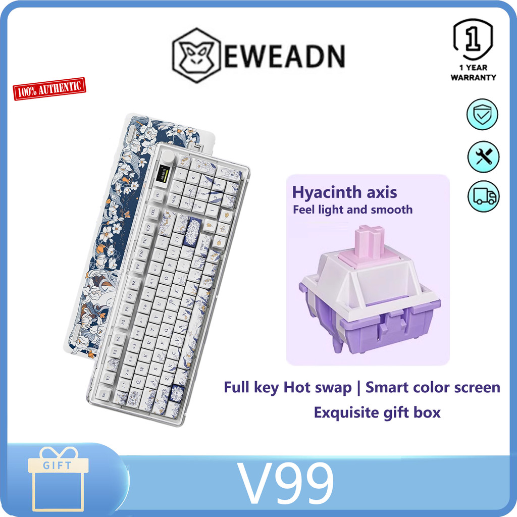 EWEADN V99 Forest Secret Environment customized mechanical keyboard Wireless Bluetooth Office ...