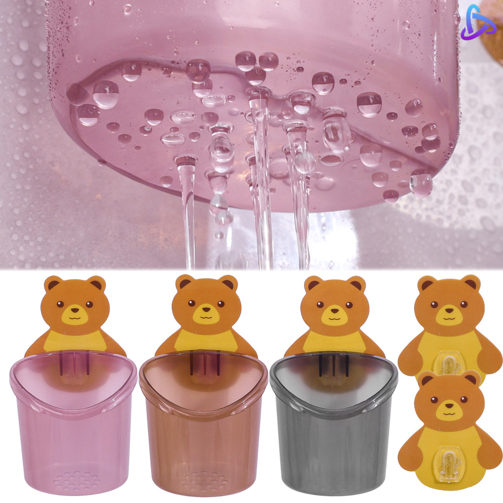 Toothbrush Cup Toothpaste Storage Rack / Bathroom Non Perforated Wall ...