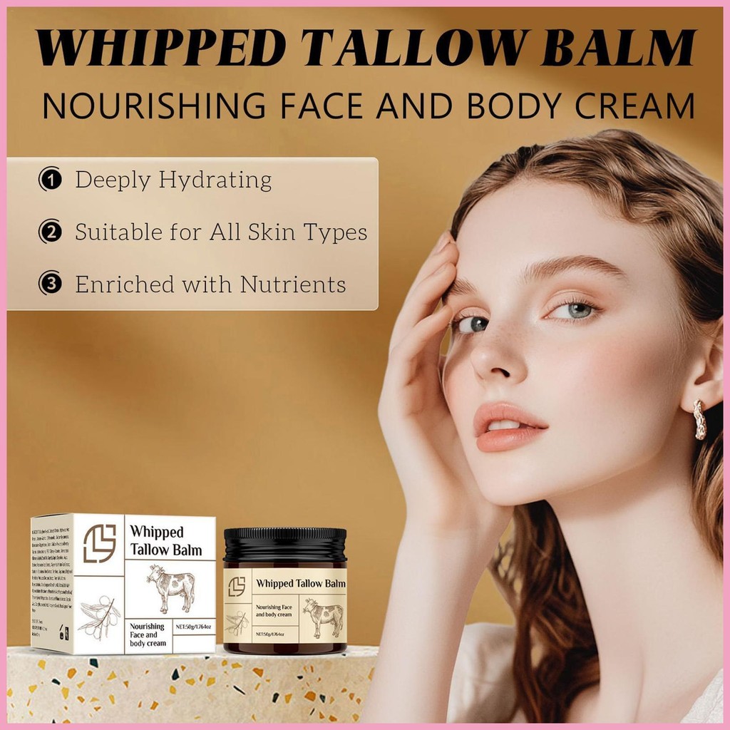 Beef Tallow Moisturizer Beef Tallow Hydrating Skin Care Balm Nourishing ...