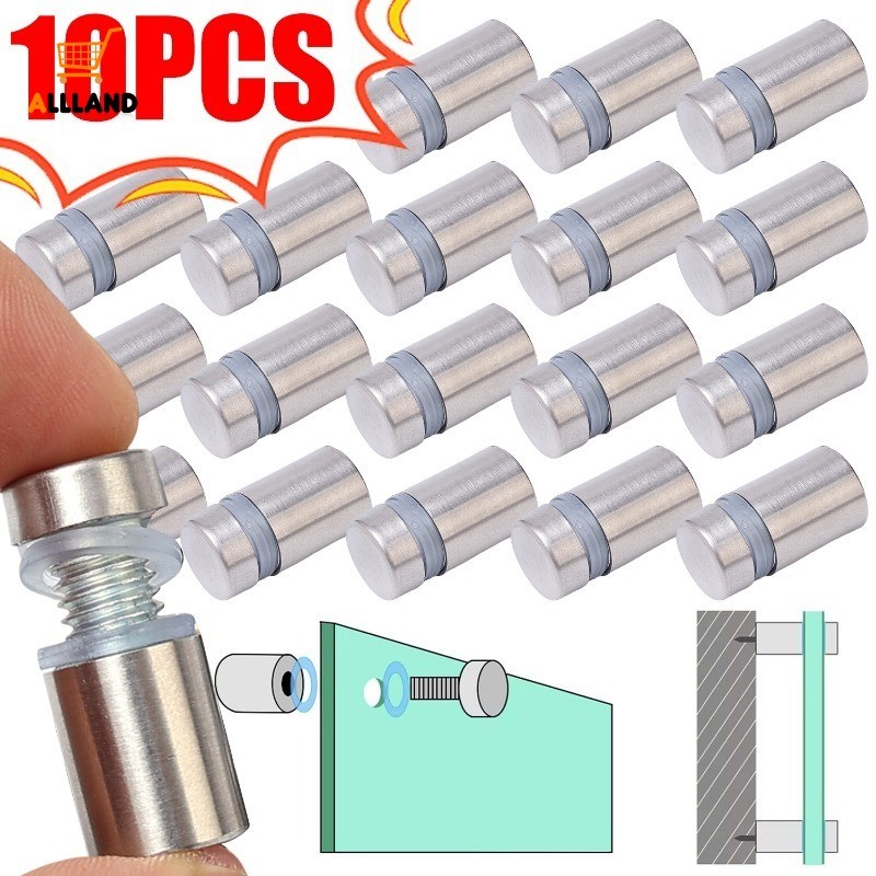 10 Pcs Sign Standoff Screws - Stainless Steel Wall Mounts Advertising ...