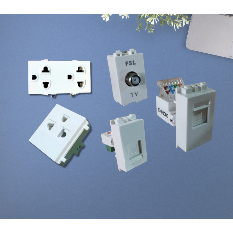 FSL AIRCON TV DUPLEX UNIVERSAL COMPUTER TELEPHONE SOCKET OUTLET ...