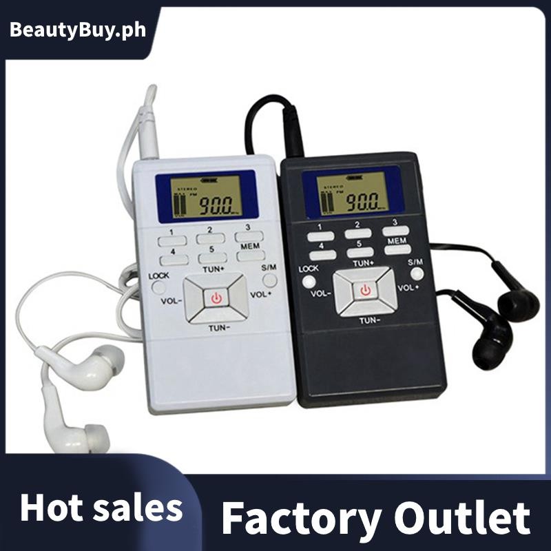 Digital Fm Radio Mini Speaker Portable Receiver Display Single Band ...