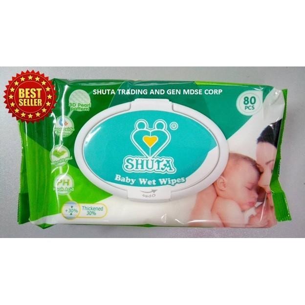 Shuta 80's Baby Wipes Natural Fiber & Soft Delicate Thick Wet Wipes(S ...