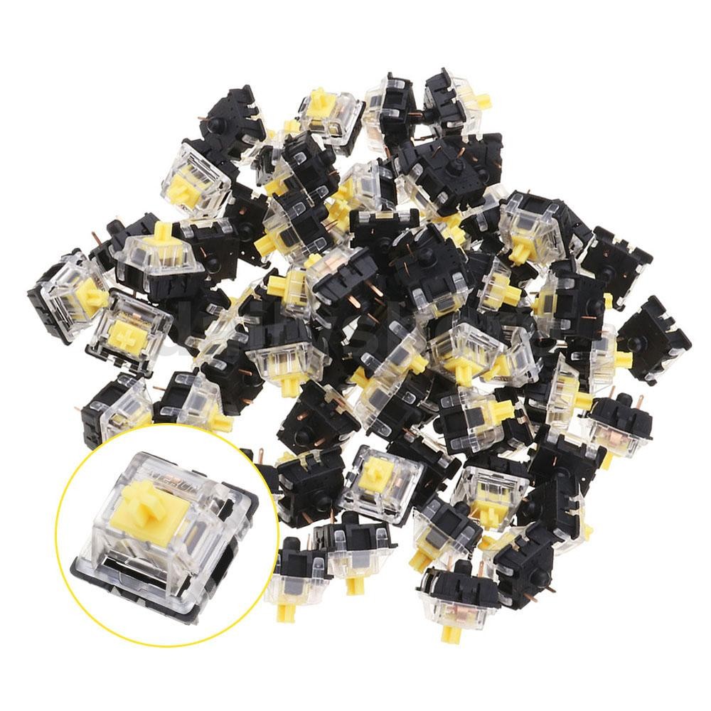70PCS Pack 3Pin Gateron Linear Yellow Switch Keyboard Switch for ...