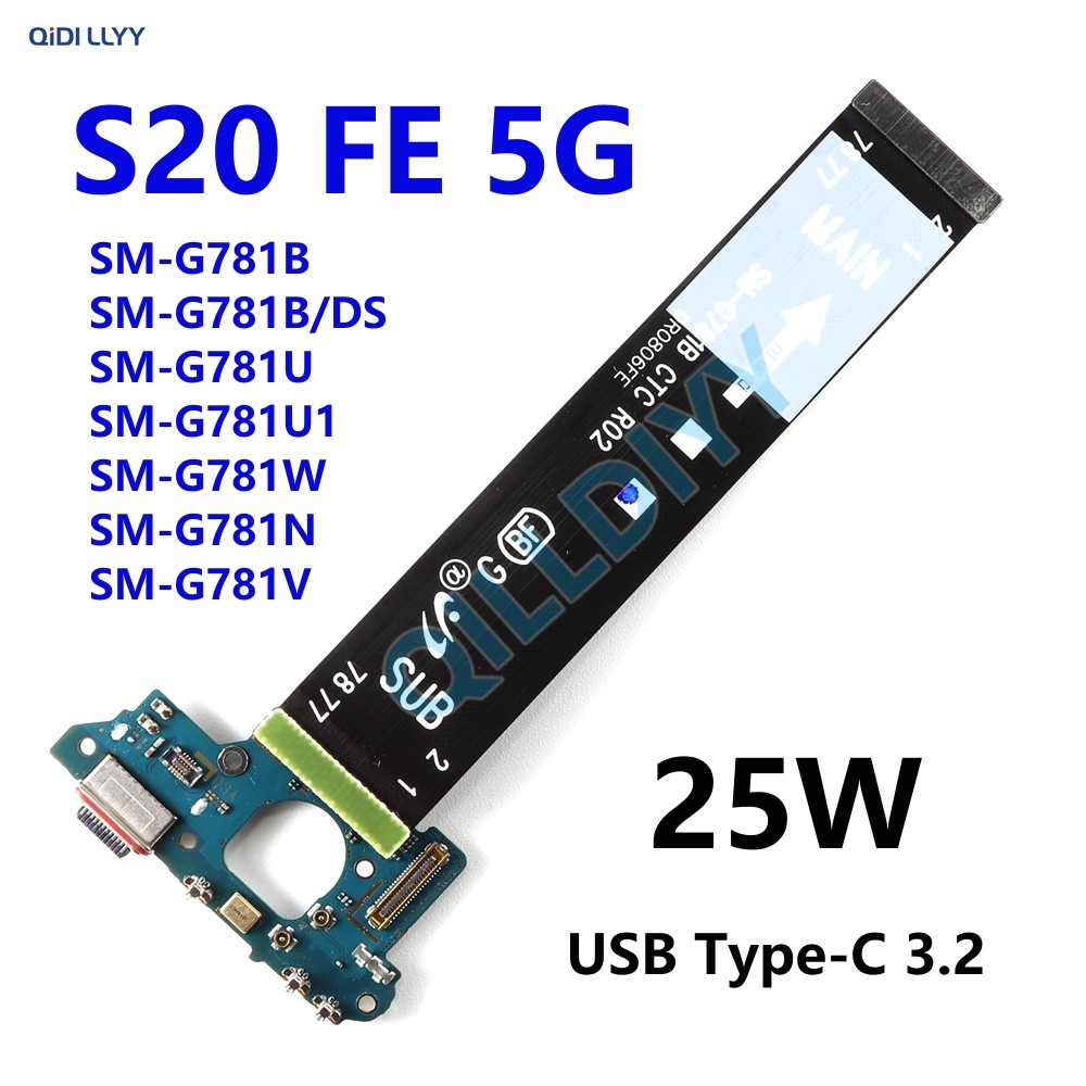 For Samsung Galaxy S20 FE 5G SM-G781B SM-G781U G781 USB Charging Main Board Dock Port Connector ...