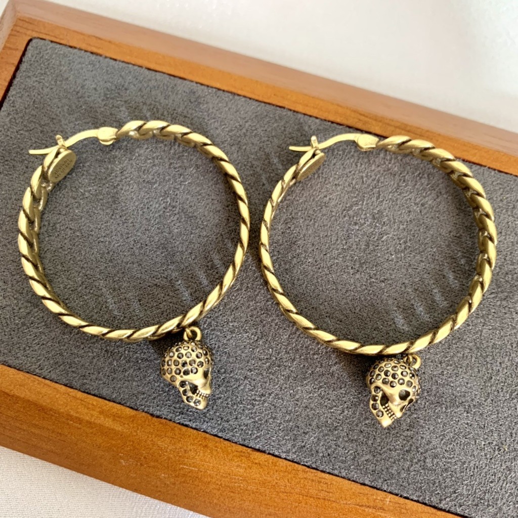 Maijia New Chain Skull Ear Ring Retro Goth Cool Girl Personality MQ ...