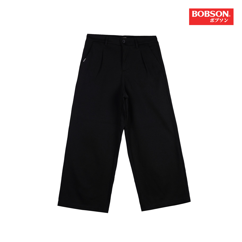 Bobson Japanese Ladies Basic Non-Denim Wideleg Pants 157489 (Black) | Shopee Philippines