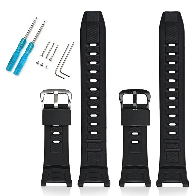 Black Watch Band Strap With Tool For CASIO Pro-Trek PRW-1500 PAW-1500 ...