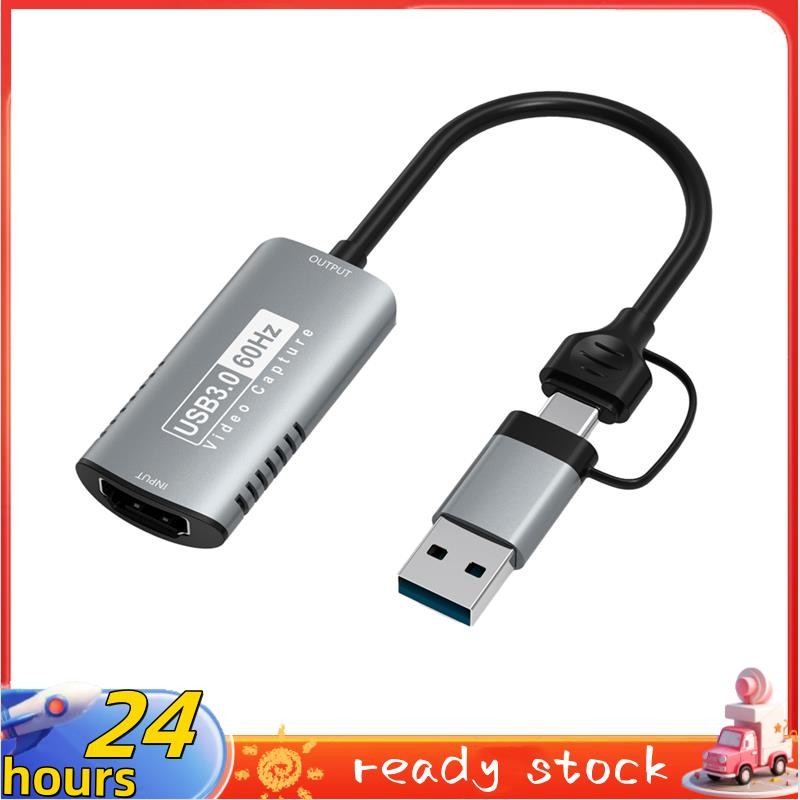 []1080P 60Hz Recording 4K HD Source to USB/Type-C 2in1 Video Capture ...
