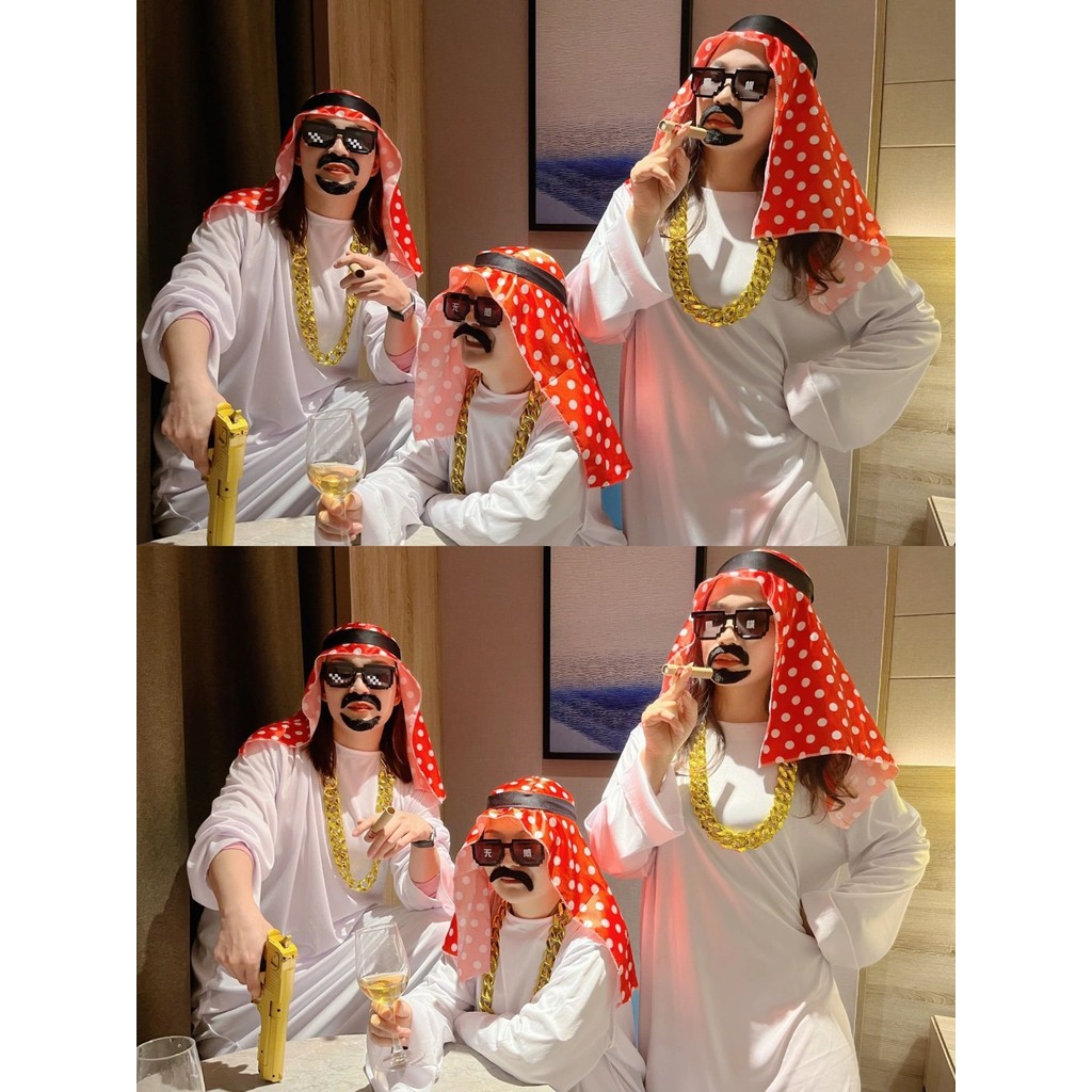 Arabian Robe Men's Classic Middle East Style Loose Breathable White ...