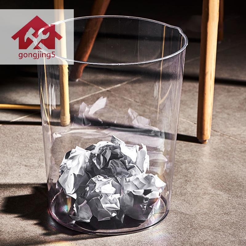 IGO Transparent Trash Can Without Lid Garbage Bin Home Office Desktop ...