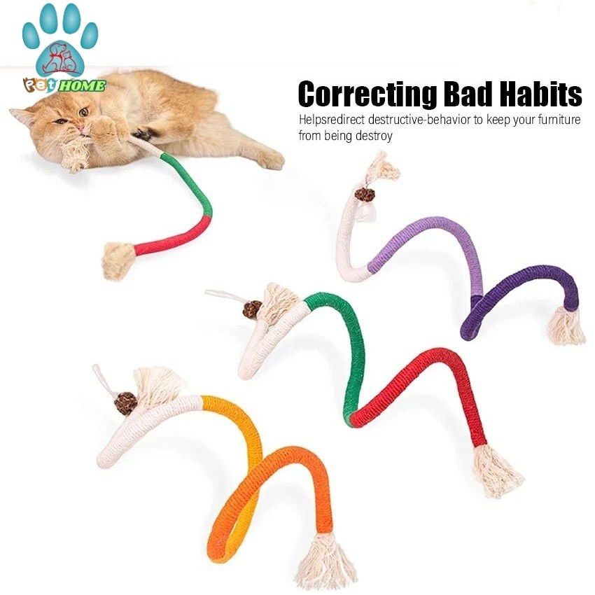 PET Cat Teether Toy Rope Chewing Interactive Teething Toy | Shopee ...