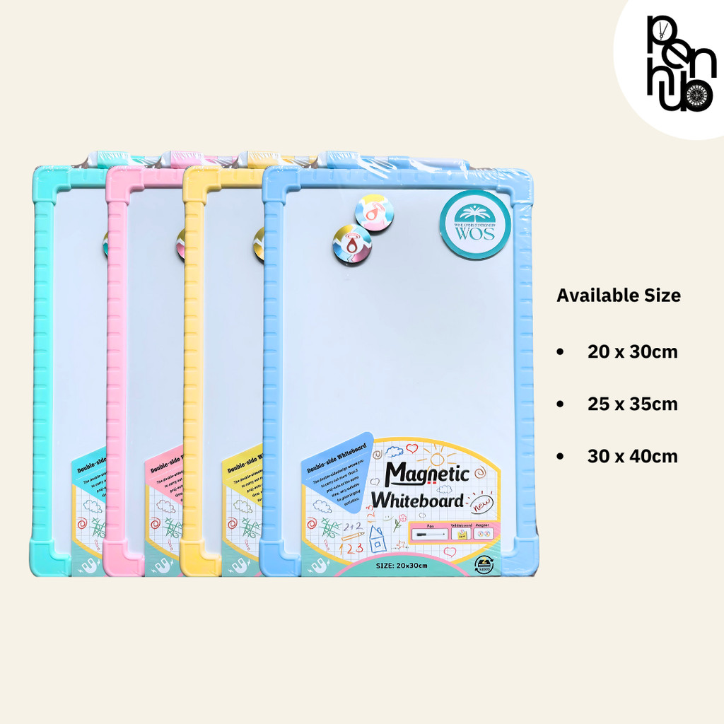 Magnetic Whiteboard Aluminum Frame Plastic Pastel Color Frame - Penhub ...