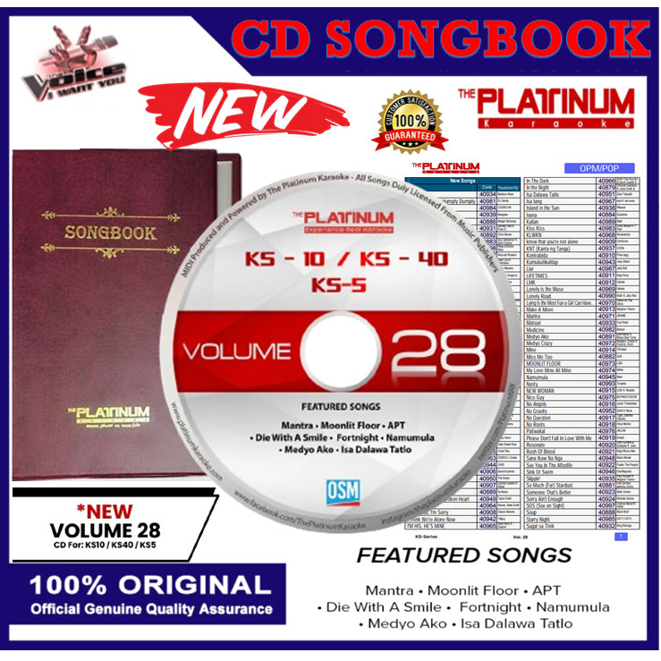 Platinum KS-5 / KS-10 / KS-40 / JUNIOR 2 / K-BOX 2 Songbook & Updated CD VOL.28 | Shopee Philippines