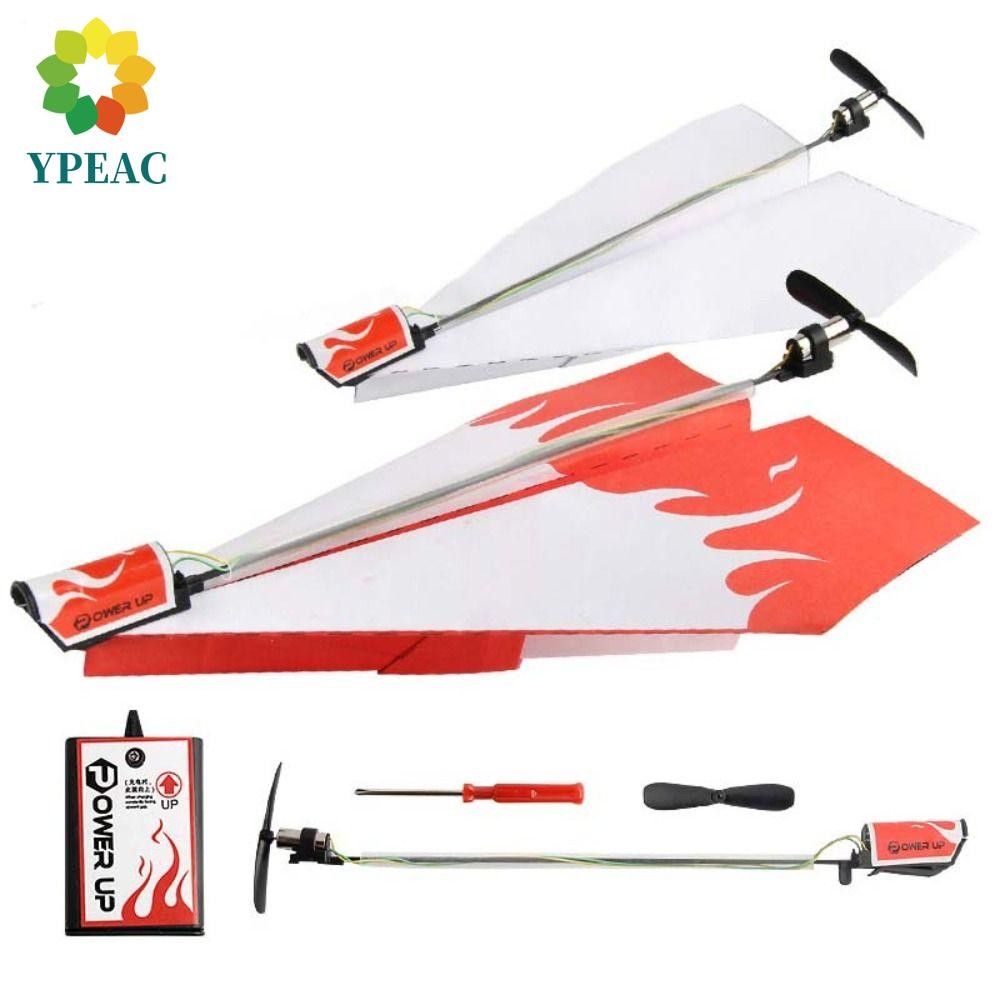 YPEAC Airplane Electric Model, Hand Throwing Motor Power Folding Paper ...