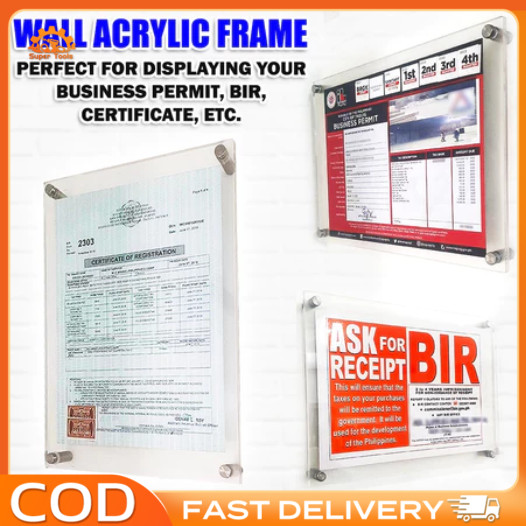 A4 A3 SIZE WALL ACRYLIC FRAME Acrylic Photo Frame Acrylic Display Stand ...