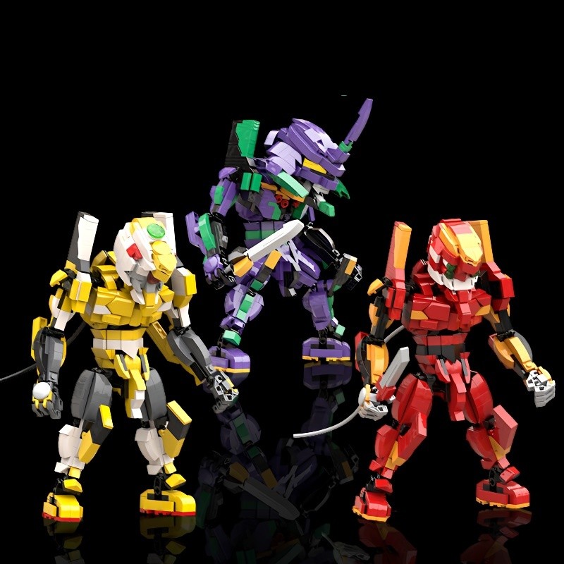 EVA Neon genesis evangelion MOC Mecha Building Blocks Unit-01 Unit-02 ...