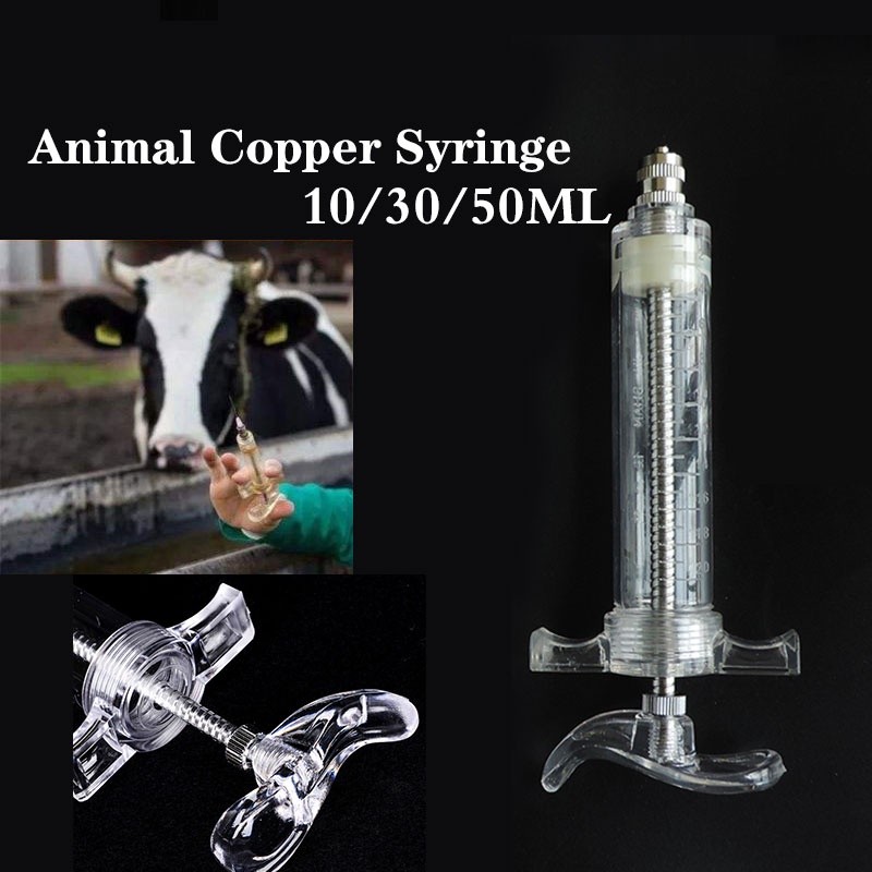 10/30/50ml Veterinary Tools Copper Head Veterinary Plastic Steel ...