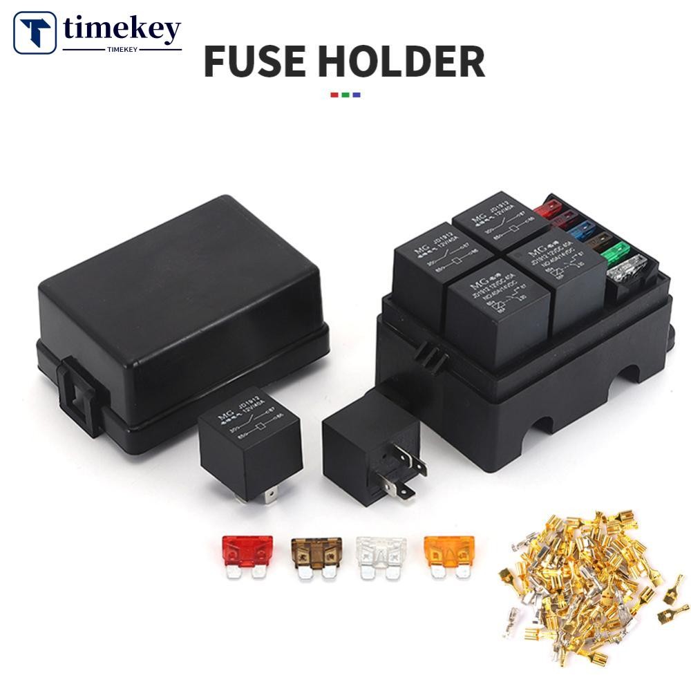 TIMEKEY 4 Relay Holder Free Combination Auto For Car Truck 6Way Fuse ...