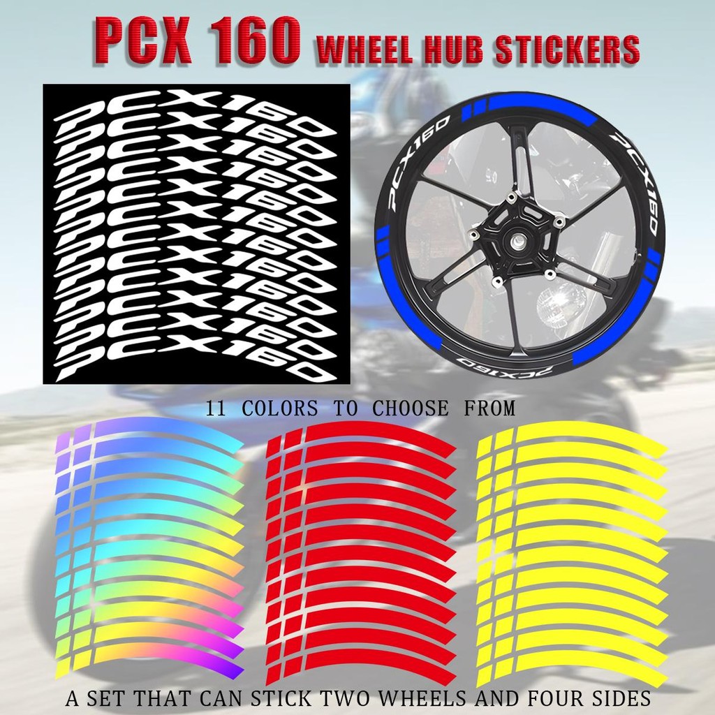 1 Set of PCX160 Wheel Hub Stickers That Can Be Applied To 2 Wheels and ...