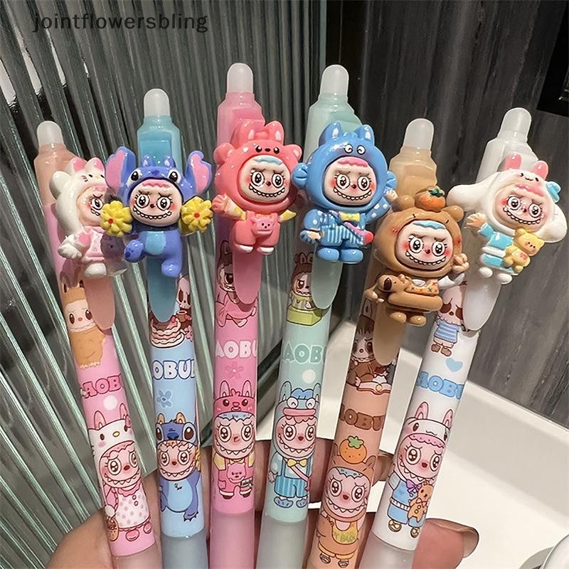 JOPH 6PCS Labubu Gel Pens Cartoon Kawaii 0.5mm Erasable Pen School ...