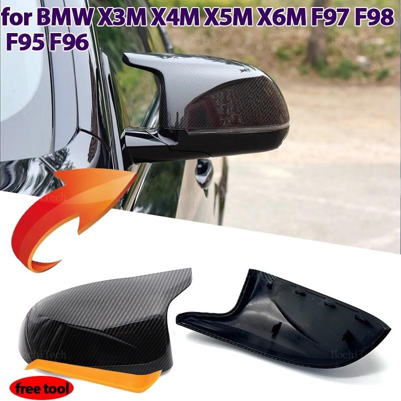 Carbon Fiber Gloss Black Replacement Rearview Side Mirror Covers Cap ...