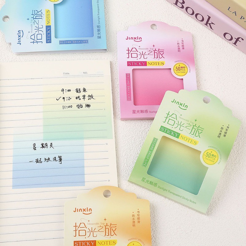 Gradient Flash Convenience Sticker Transparent Memo Sticker Tearable ...