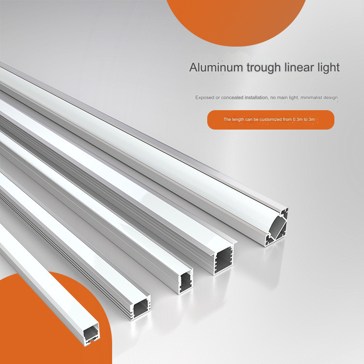 2 meters black LED linear light aluminum alloy embedded U-shaped ...