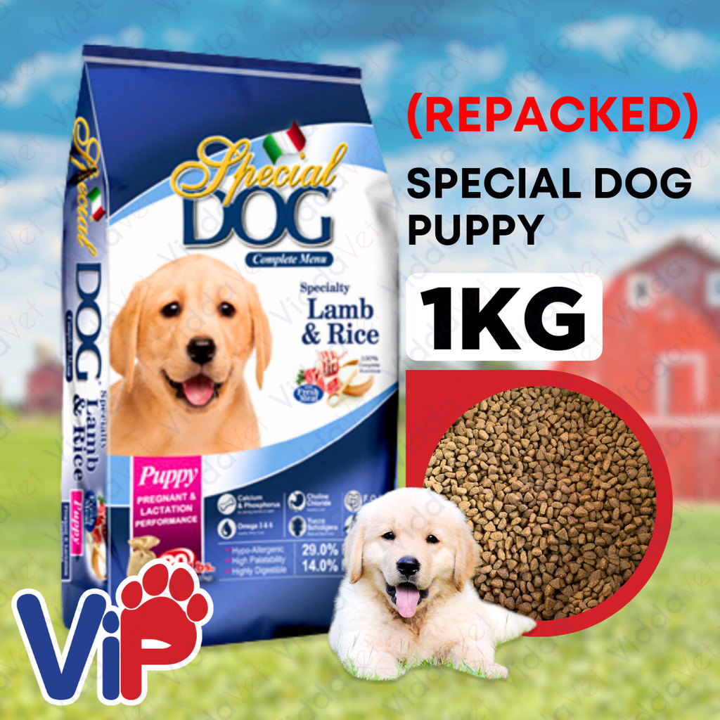 Viddavet The Perfect Start: 1kg Special Dog Puppy LAMB&RICE Repacked ...