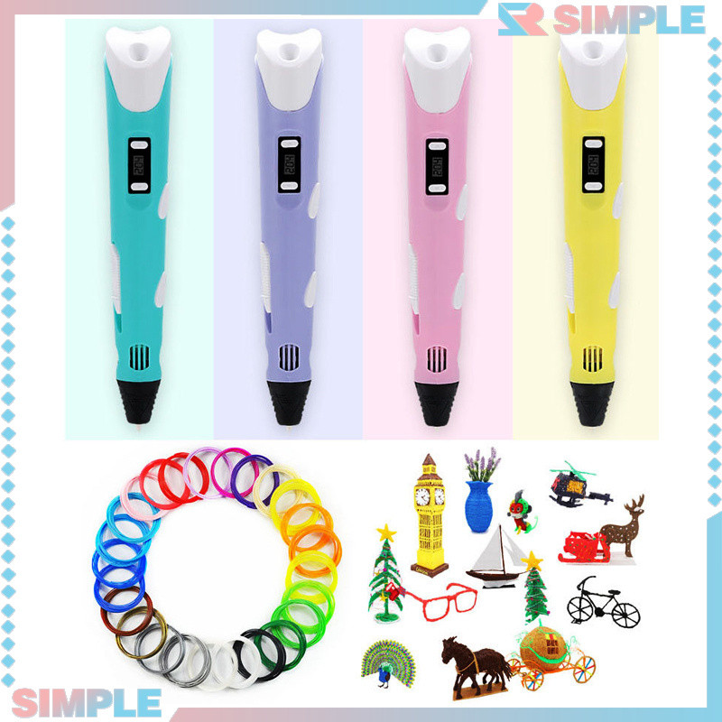 3D Pen Digital Display Intelligent Printing Pen Making Doodles Graffiti ...