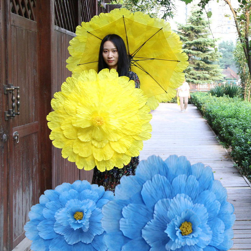 Peony Flower Umbrella Dance Stage Performance Props Flower Umbrella ...