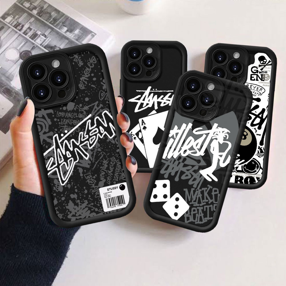 For Oppo A3x A60 A18 A38 A78 A58 Reno 8t A57 Inked English Tide Cat