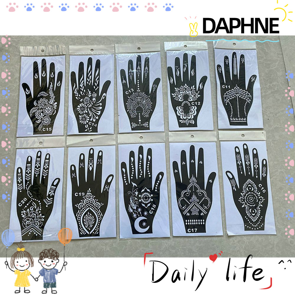 DAPHNE Tattoo Stencils DIY Hollow Drawing Face Paints Temporary Decal ...