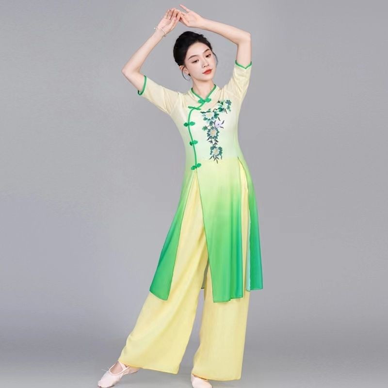 Square Dance Costume Set Chinese Style Classical Dance Costume Female ...