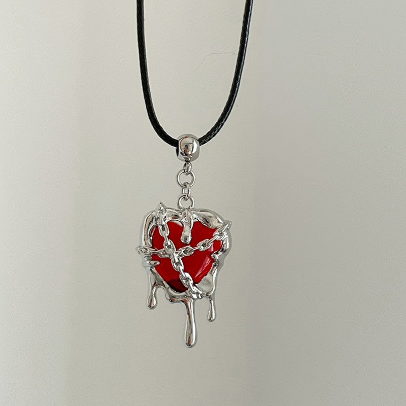 Imprisoned Heart Lava Love Dark Gothic Punk Red Heart Black Rope ...