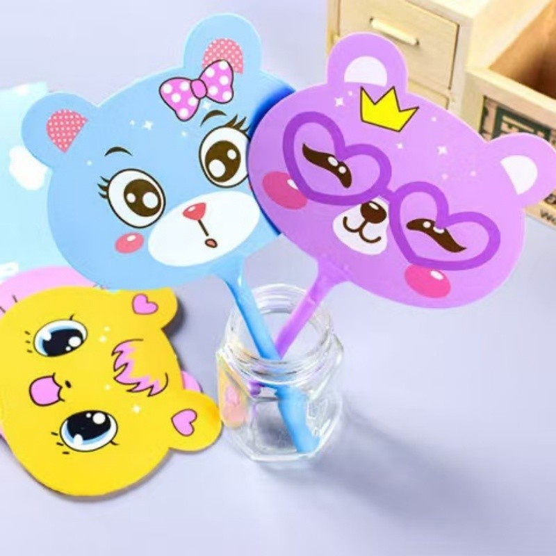 Blue Ink Ballpoint Pen Cute Cartoon Fan Shaped Bullet 0.5mm Pens ...