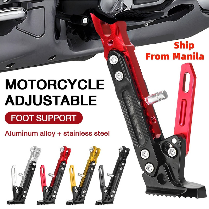 【COD】 Motorcycle Side Stand Adjustable Foot Side Support Stand CNC ...